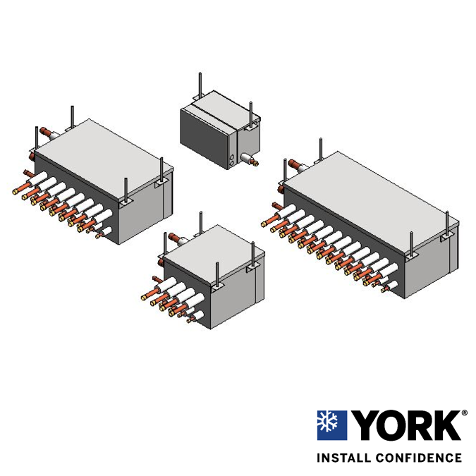 BIM objects - Free download! YORK® VRF Gen II Change Over Box Variable ...