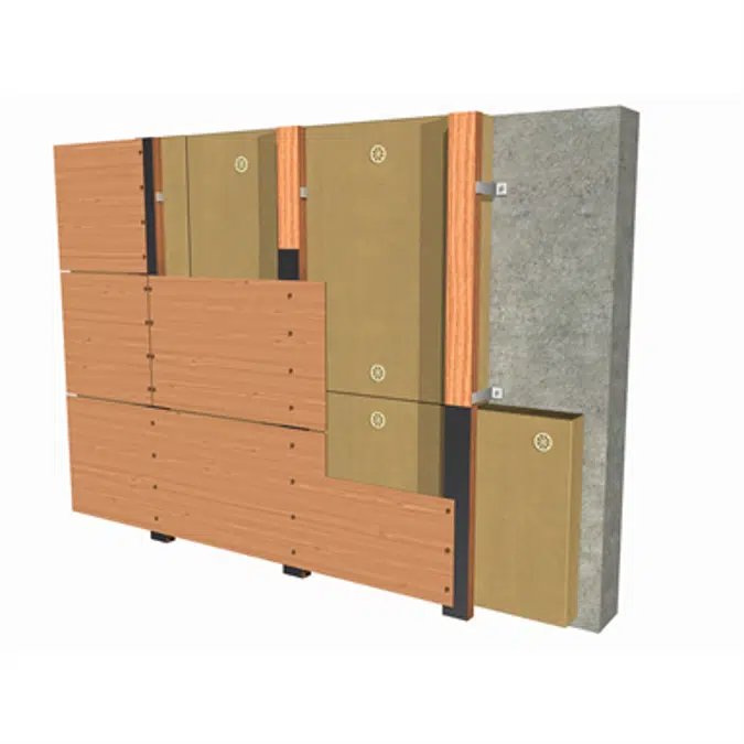 BIM objects - Free download! Rockfacade (FR) for external insulation of ventilated cladding ...