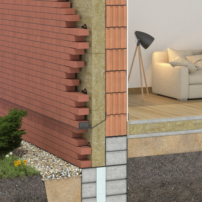 BIM 객체 - 무료로 다운로드하세요! ŚCIANA ZEWNĘTRZNA SZCZELINOWA- PUSTAK MAX 29CM ...