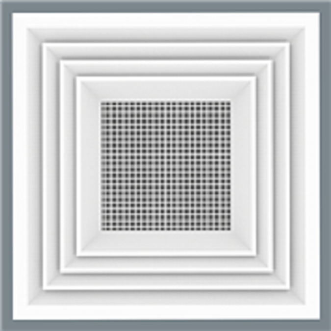 BIM objects - Free download! Concentric Supply/Return Louvered Face ...