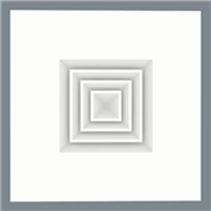 BIM objects - Free download! Extruded Aluminum Square/Rectangular Louver Face Ceiling Diffuser ...