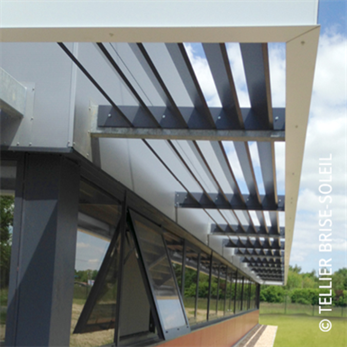 BIM objects - Free download! Sunbreaker between consoles horizontal ...