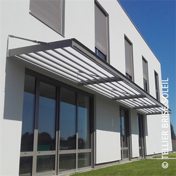 BIM objects - Free download! Sunbreaker between wing tips horizontal ...