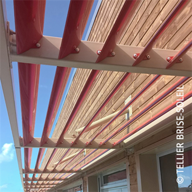 BIM objects - Free download! Sunbreaker between wing tips horizontal ...