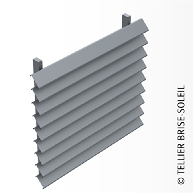 BIM objects - Free download! Sun shade with clip-on blades for vertical ...