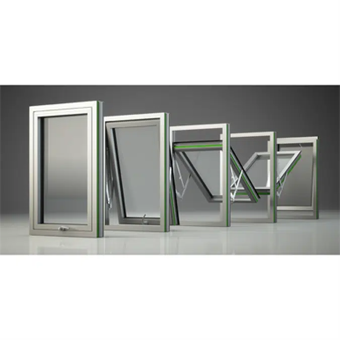 BIM objects - Free download! Windows and Doors ALUMINCO W450 Series ...