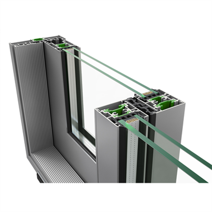 BIM objects - Free download! Sliding ALUMINCO SL2450 Series | BIMobject