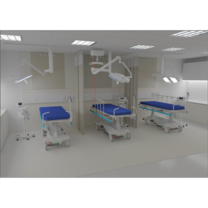 BIM objects - Free download! Liko Standard Single Rail Overhead Lift ...