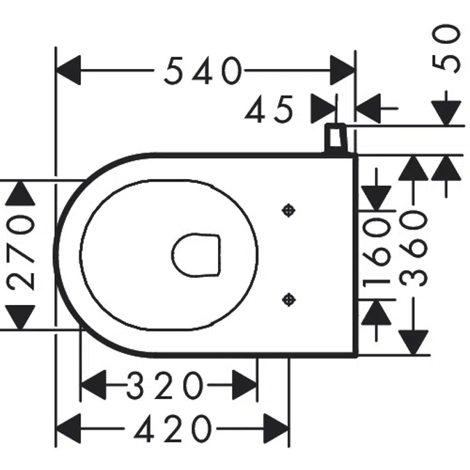 BIM objects - Free download! CapeTide S Wall hung WC 540 with douche ...