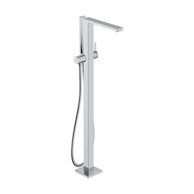 BIM objects - Free download! Tecturis E Single lever bath mixer floor ...