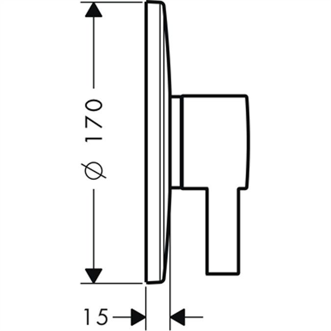 BIM objects - Free download! Ecostat Single lever shower mixer S ...