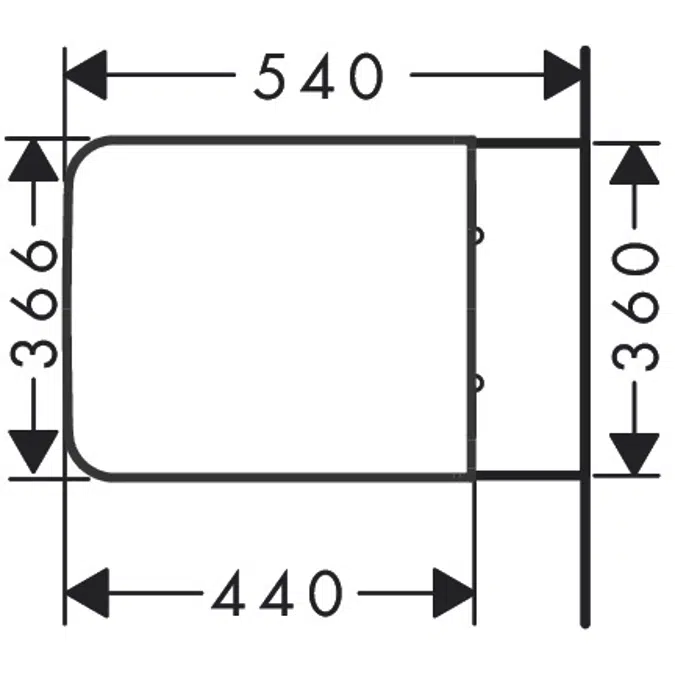 BIM objects - Free download! EluPura Q Wall hung WC Set 540 rimless ...