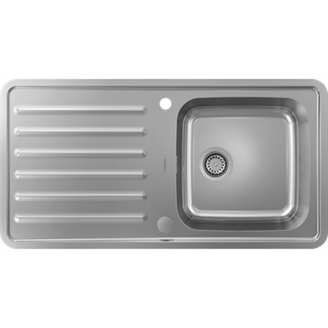 BIM objects - Free download! Built-in sink 400/400 with drainboard ...