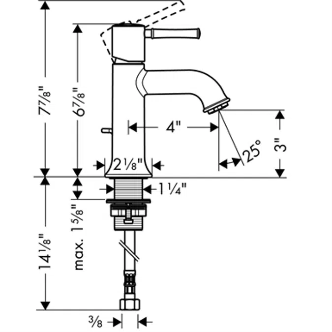 BIM objects - Free download! Talis Classic Single lever basin mixer 80 ...