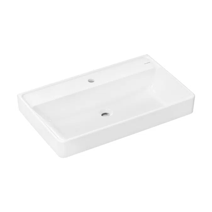 BIM objects - Free download! Xanuia Q Wash basin 800/480 with tap hole ...