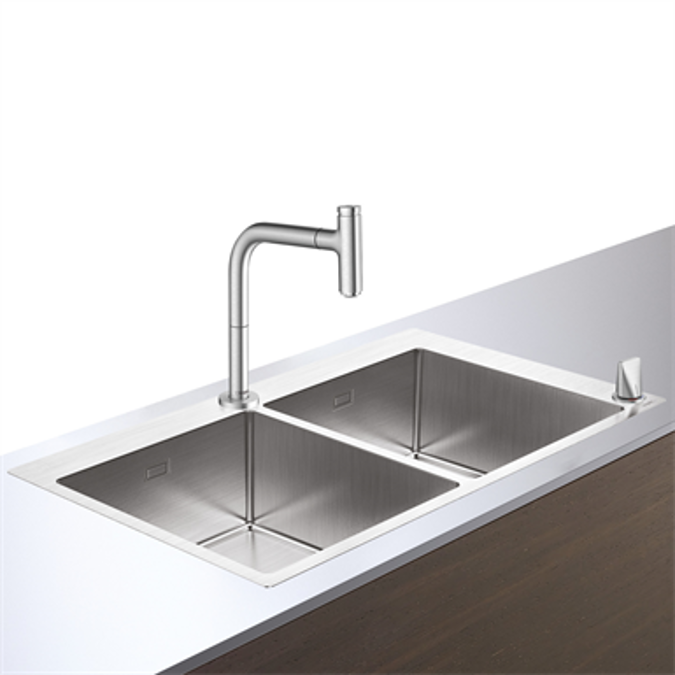 BIM objects - Free download! Sink combi 370/370 | BIMobject