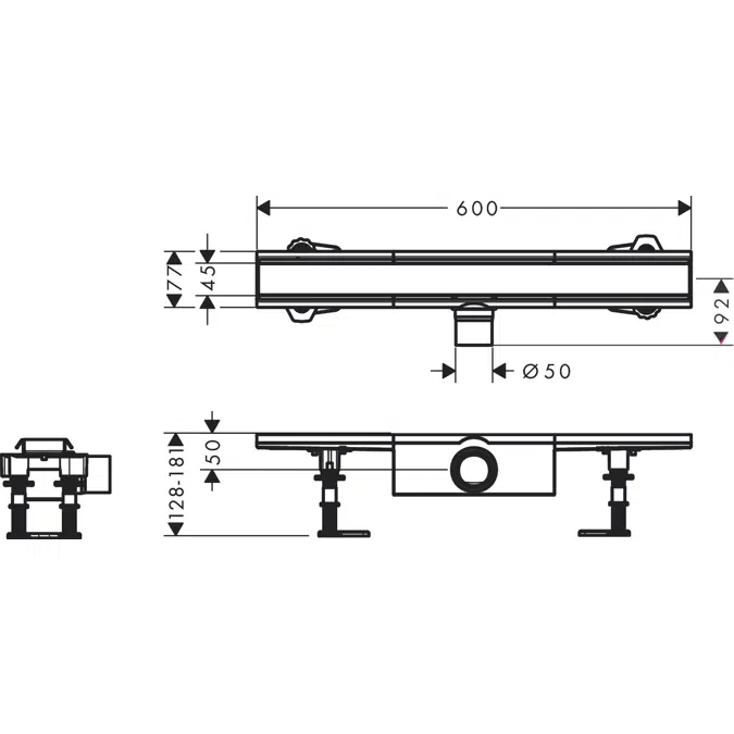 Objetos BIM - ¡Descarga gratis! RainDrain Compact Complete set shower ...