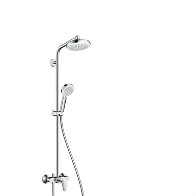 BIM objects - Free download! Crometta Showerpipe 160 1jet with single ...