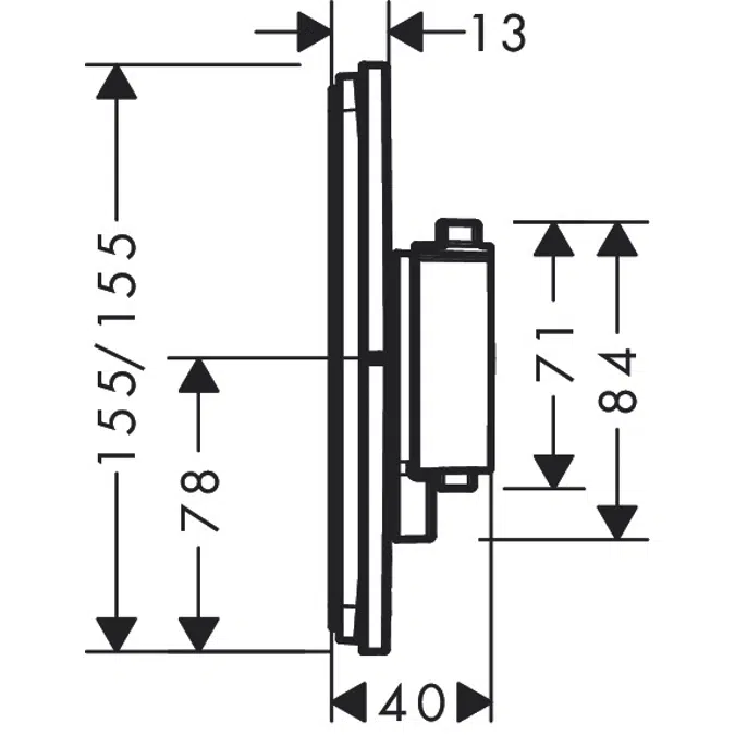 BIM objects - Free download! ShowerSelect Comfort Q Thermostat for ...