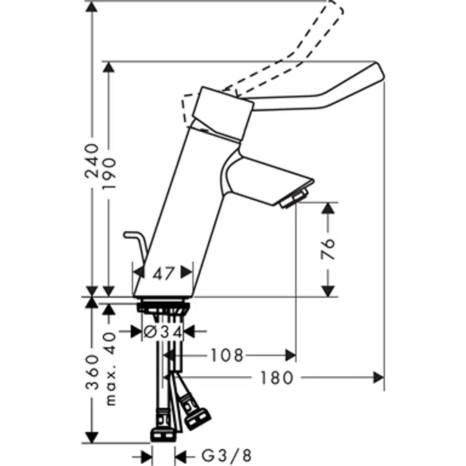BIM objects - Free download! Talis Single lever basin mixer 80 with ...