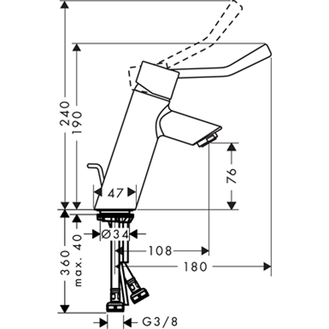 BIM objects - Free download! Talis Single lever basin mixer 80 with ...