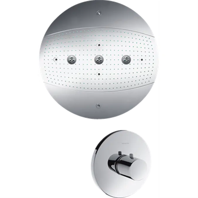 BIM objects - Free download! Raindance Rainmaker Overhead shower 600 ...