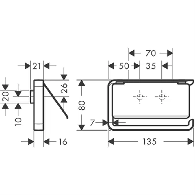 BIM objects - Free download! Axor Roll Holder | BIMobject
