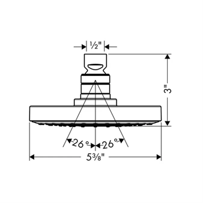 Objetos BIM - ¡Descarga gratis! Raindance S Overhead shower 150 1jet 2. ...