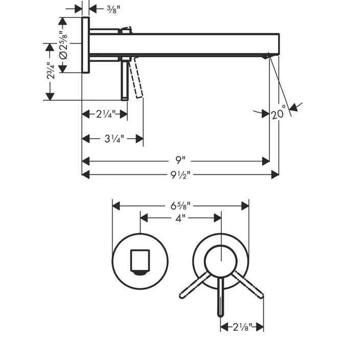 BIM objects - Free download! Finoris Single lever basin mixer for ...