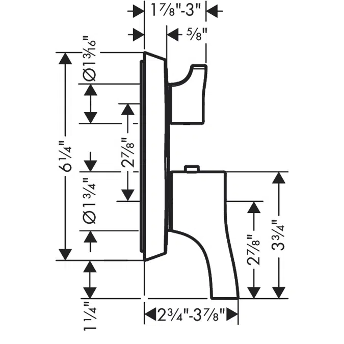 Objetos BIM - ¡Descarga gratis! Locarno Thermostat for concealed ...
