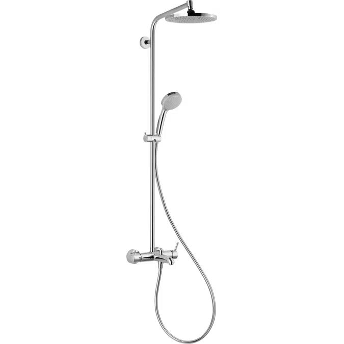 BIM objects - Free download! Crometta S Showerpipe 240 1jet EcoSmart 9 ...