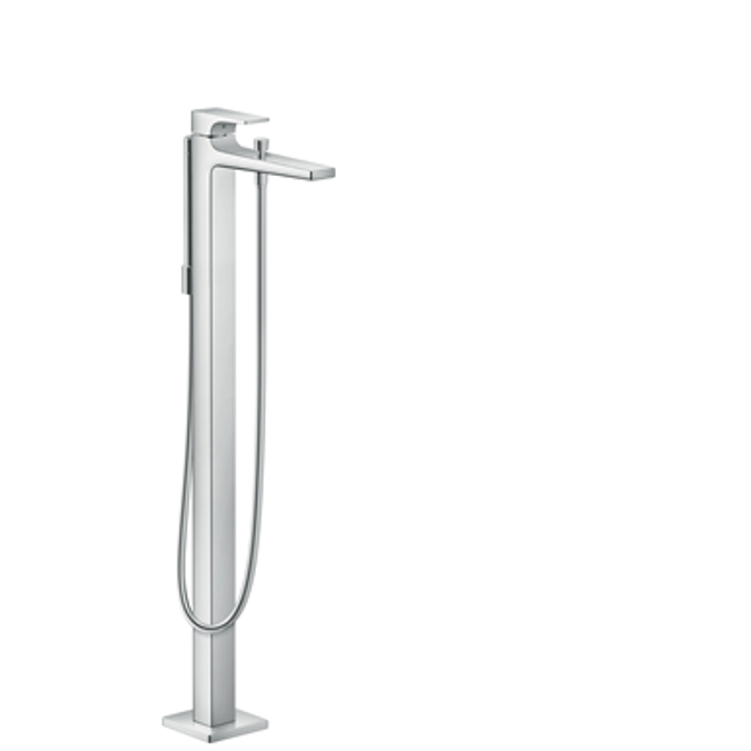 BIM objects - Free download! Metropol Single lever bath mixer floor ...