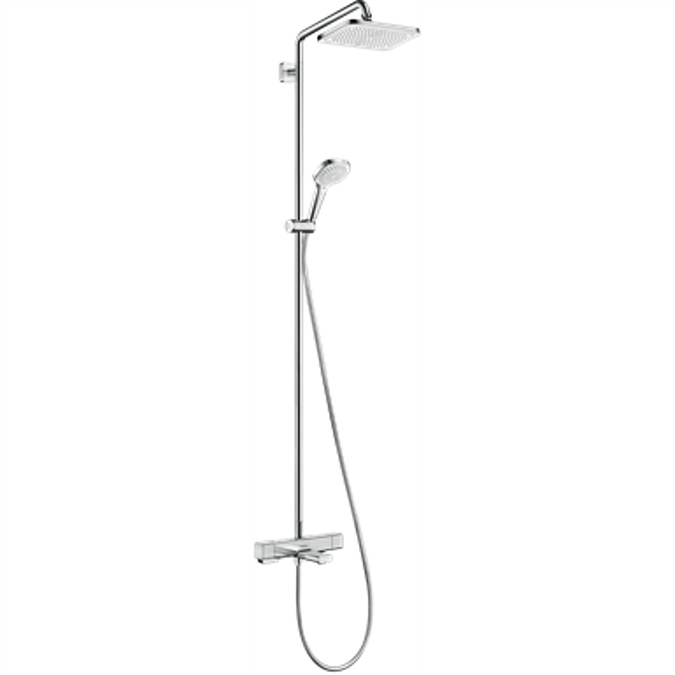 Bim Objects Free Download Croma E Showerpipe 280 1jet With Bath