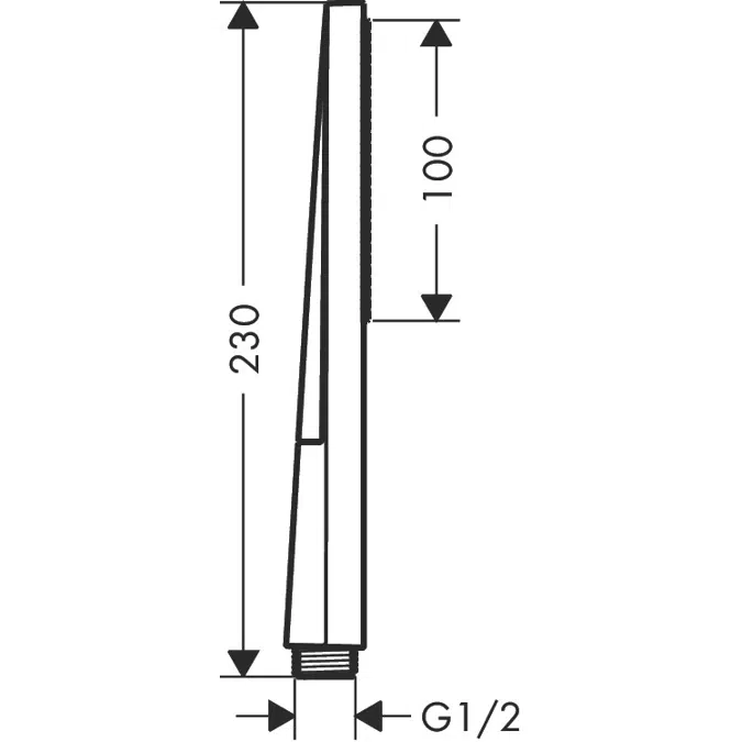 BIM objects - Free download! Pulsify E Baton hand shower 100 1jet ...