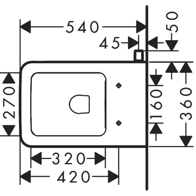 BIM objects - Free download! CapeTide Q Wall hung WC 540 with douche ...