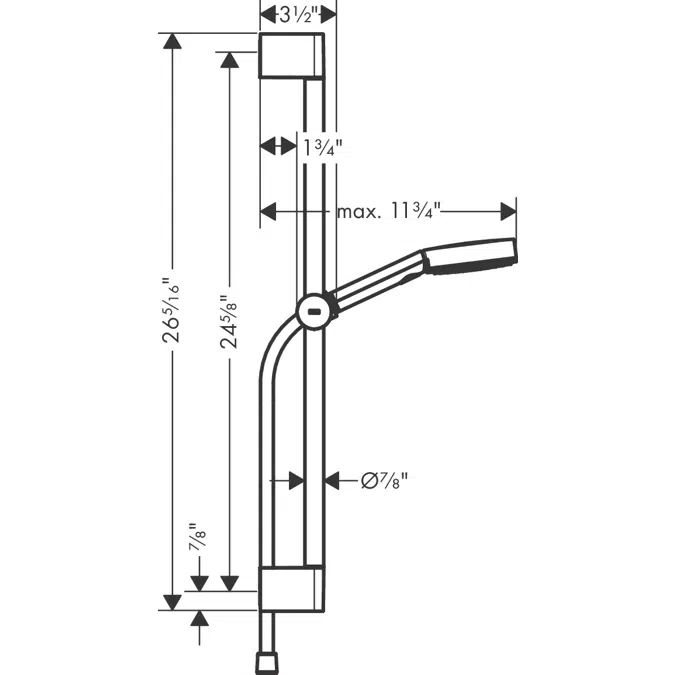 Objetos BIM - ¡Descarga gratis! Pulsify Select Shower set 3jet Massage ...