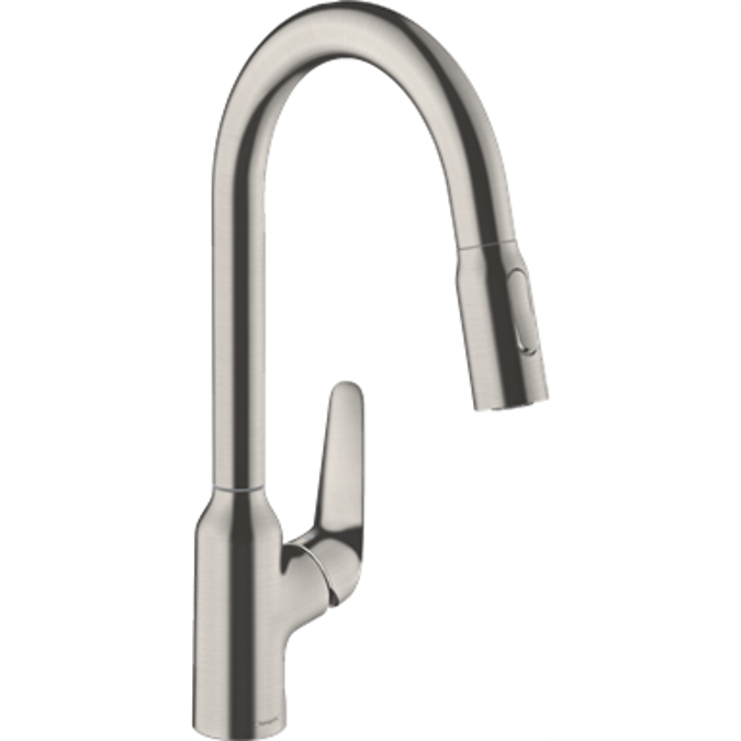 BIM objects - Free download! Single lever kitchen mixer with pull-out ...