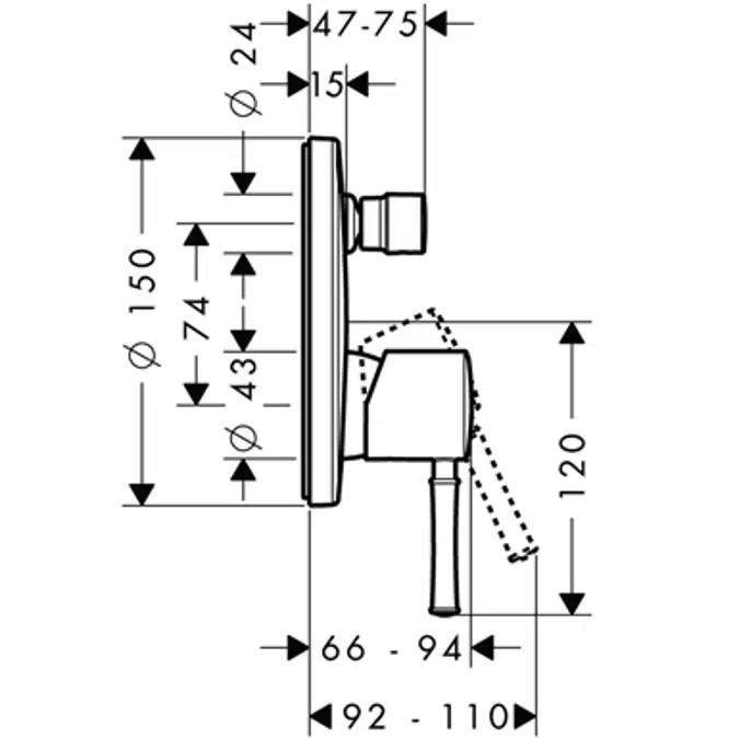 BIM objects - Free download! Talis Classic Single lever bath mixer for ...