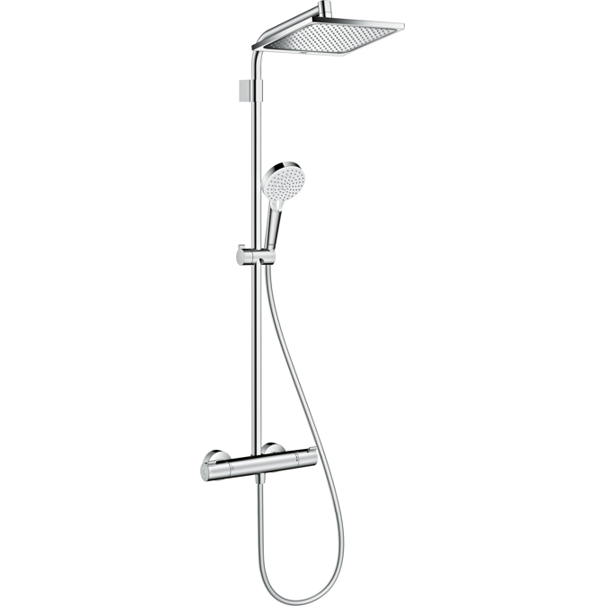 BIM objects - Free download! Crometta E Showerpipe 240 with thermostat ...