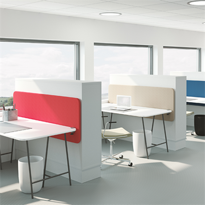BIM objects - Free download! Softline Modesty panel table screen ...