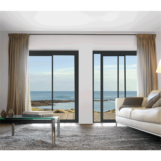 BIM objects - Free download! 2-leaf 2-track PVC Sliding Door | BIMobject