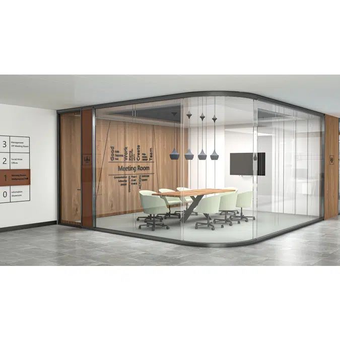 Objetos BIM - ¡Descarga gratis! G100-Partition Wall Panels and Mullions ...