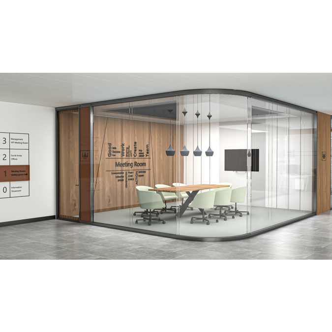 BIM objects - Free download! G100-Partition Wall Panels and Mullions ...