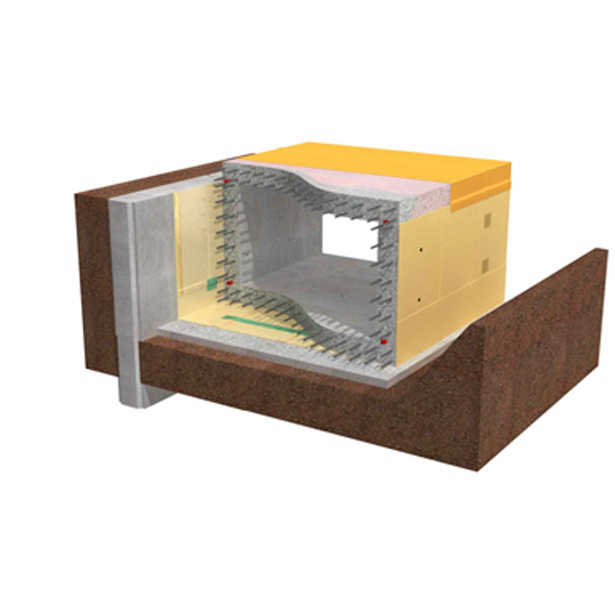 BIM object - ดาวน์โหลดฟรี! Fully Bonded Basement Waterproofing Membrane ...