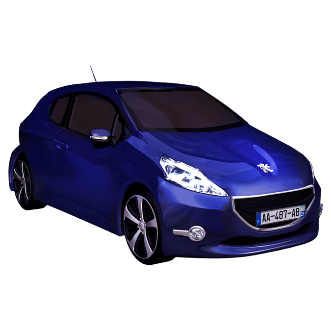 BIM objects - Free download! Blue Car | BIMobject