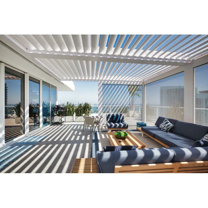 BIM objects - Free download! R-BLADE Bioclimatic Pergola with Louvered ...