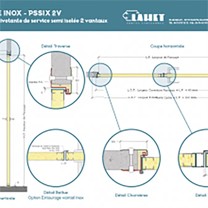 BIM objects - Free download! PSSIX 2V Porte Pivotante De Service Semi ...