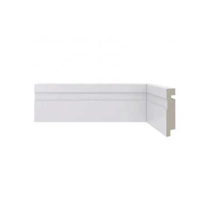 BIM objects - Free download! Polystyrene Skirting Board 456 - White ...