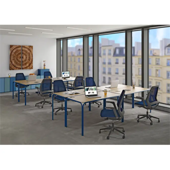 Objetos BIM - ¡Descarga gratis! Bended – Individual Desk | BIMobject
