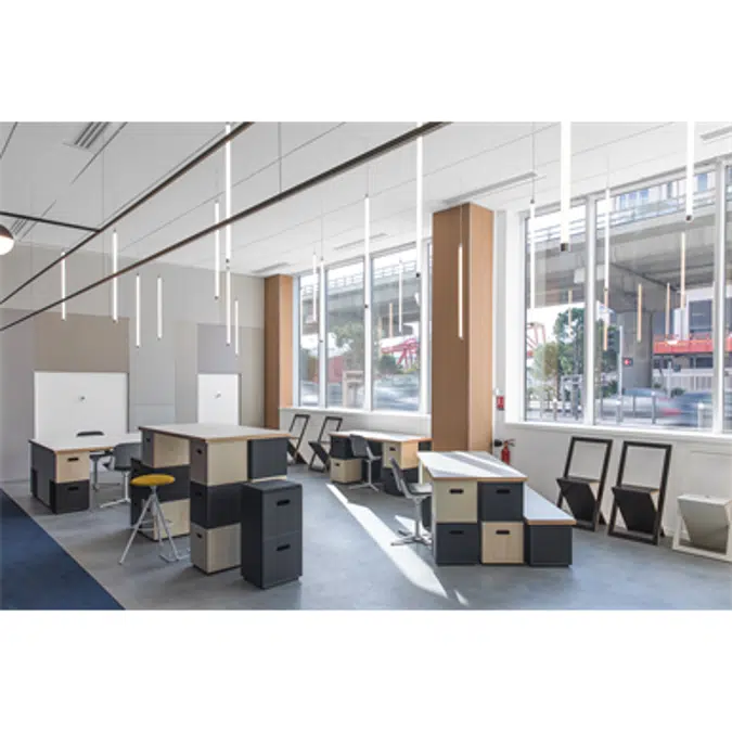 BIM objects - Free download! Cube – Modular seated and storage system ...